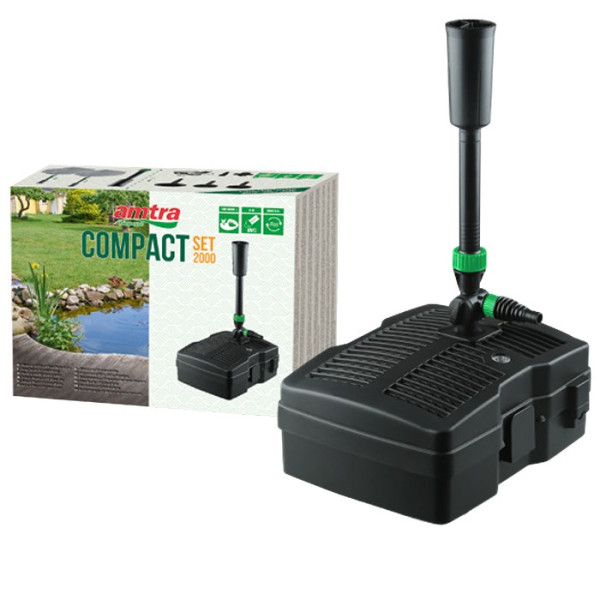 AMTRA Pond Compact Filter Set 2000 – Pumpe für Wasserspiele zum ...